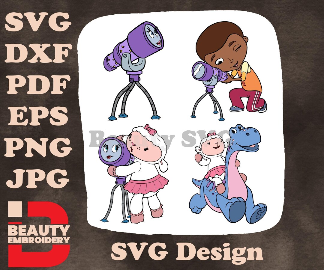 4 Separate Designs - Doc_mcstuffins_-_doc_-_lambie_the_lamb_-_stuffy ...