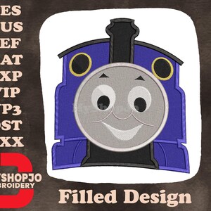 Thomas the Train Head Fill Machine Embroidery Design - Instant Download ...