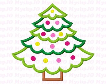 Simple Christmas Tree Applique Design Original Artwork by Udoappliques ...