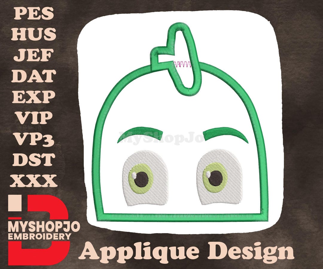 Gekko Pj Masks Applique Embroidery Designs - Instant Download - 12 ...