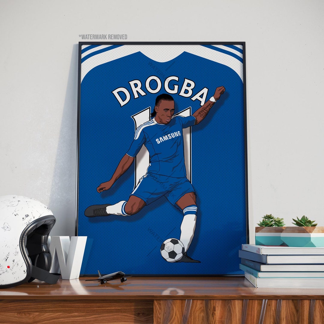 Didier Drogba Poster Chelsea Print Football/soccer Bedroom - Etsy