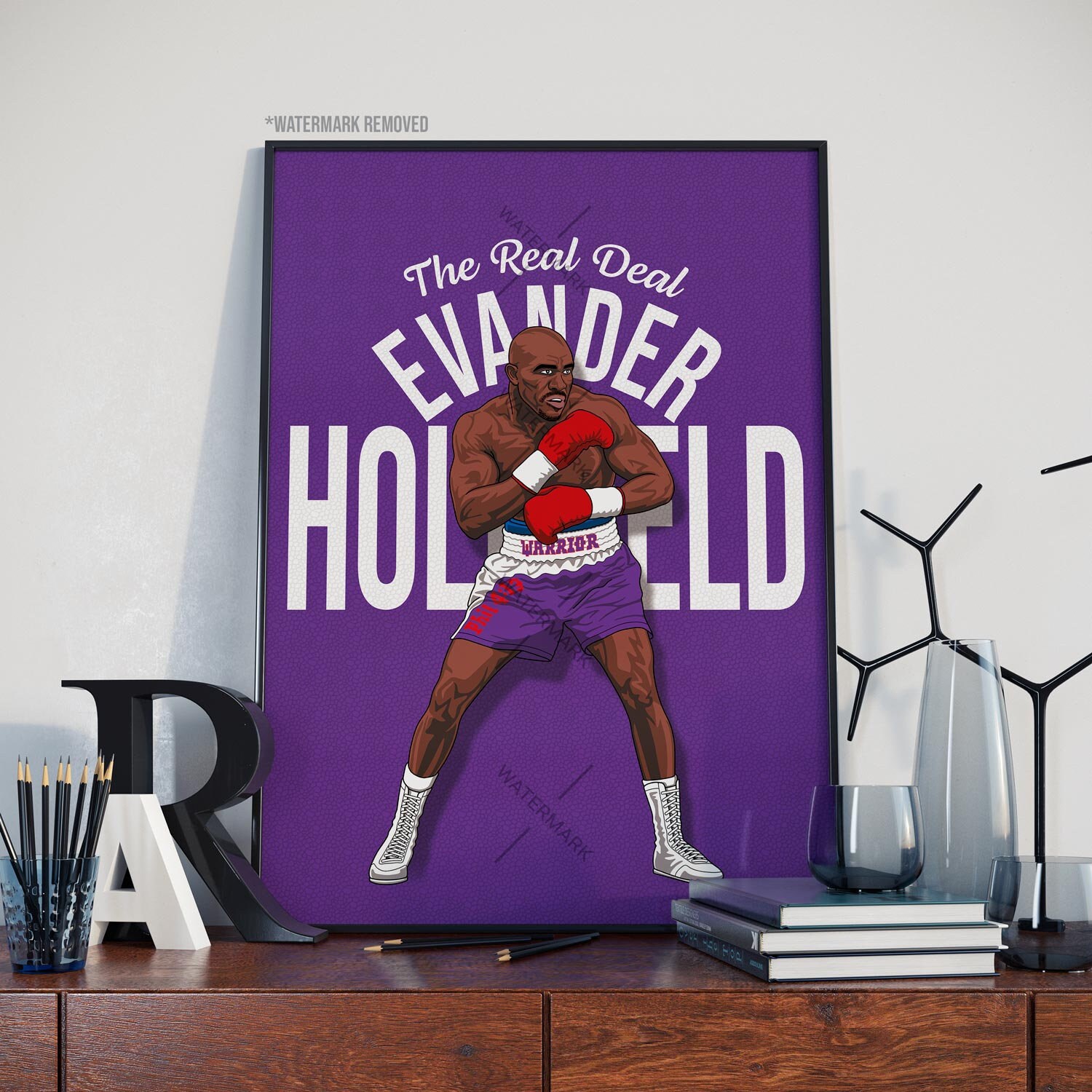 Evander Holyfield Poster Boxing Poster, Print, Gym, Bedroom, Dorm, Man ...
