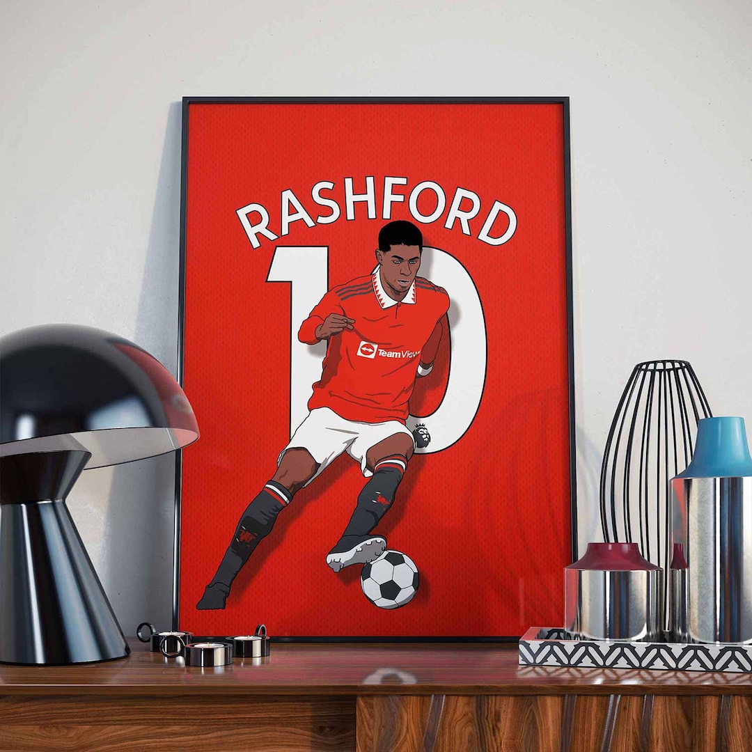 Marcus Rashford Poster Manchester United Print Man United - Etsy