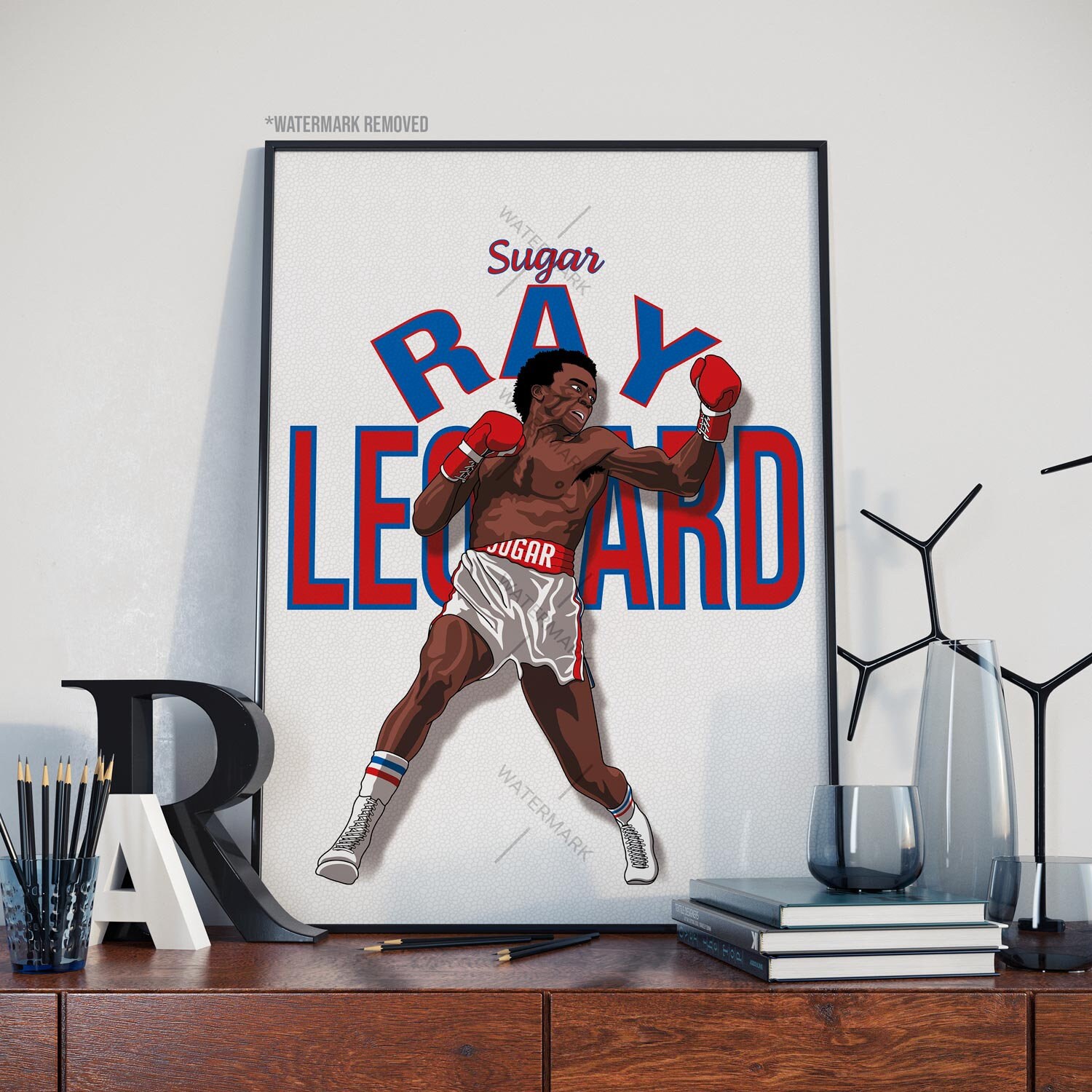 Sugar Ray Leonard Poster Boxing Poster Print Gym Bedroom - Etsy UK