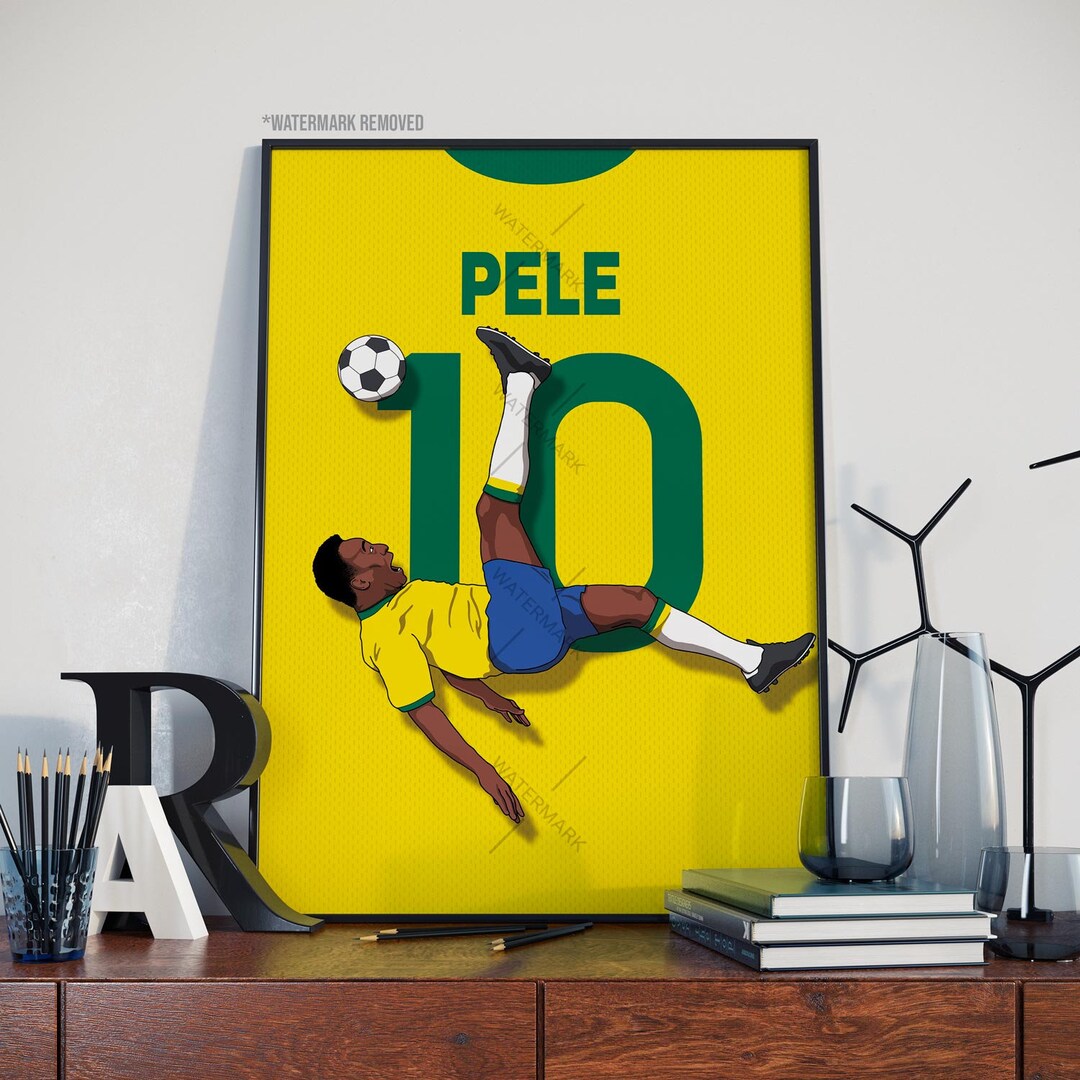 Pele Poster Brazil Football Poster World Cup Print - Etsy
