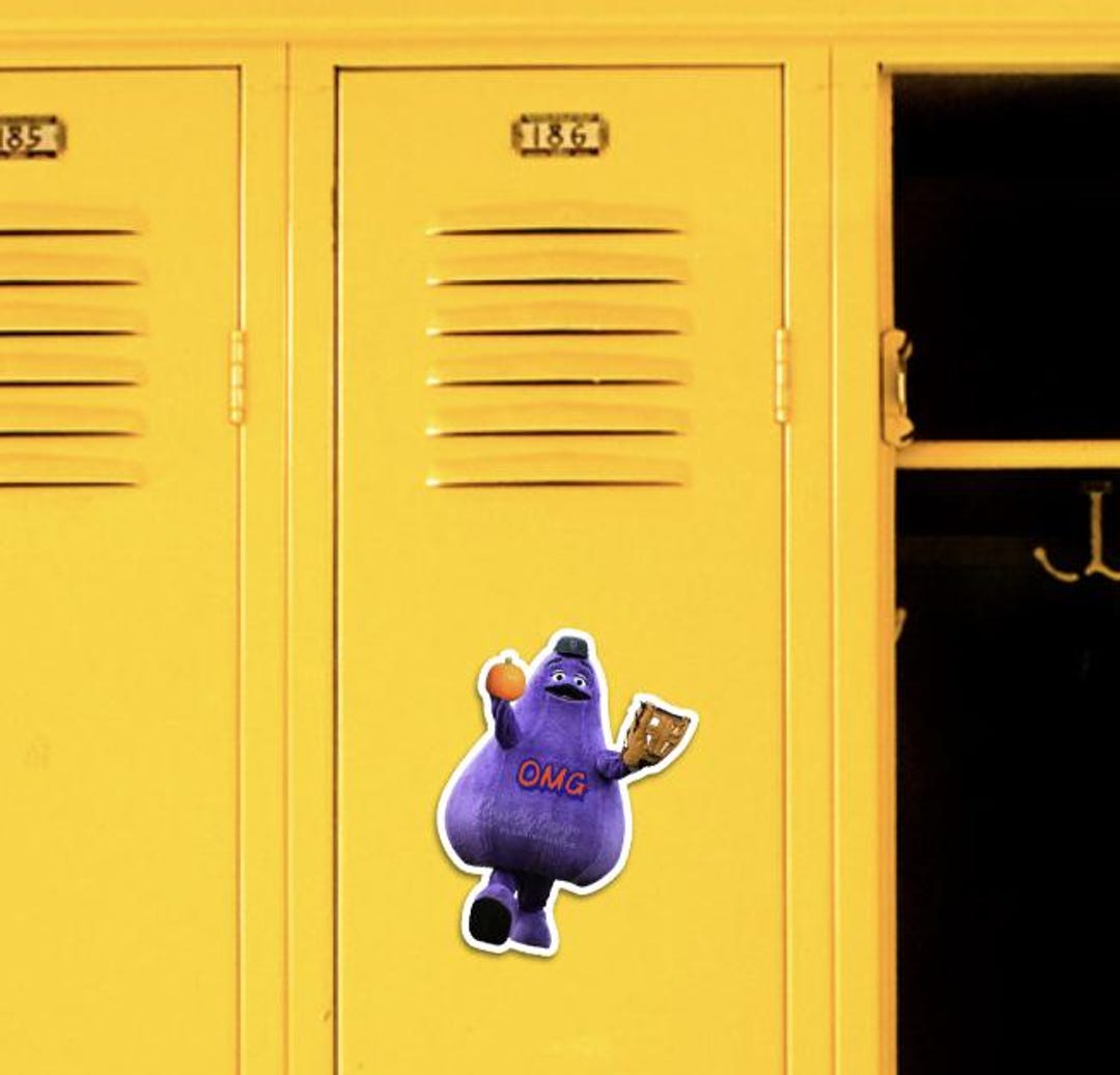 OMG Grimace Magnet WITH NY Mets Pete Alonso's Pumpkin, Vinyl, Laminated ...