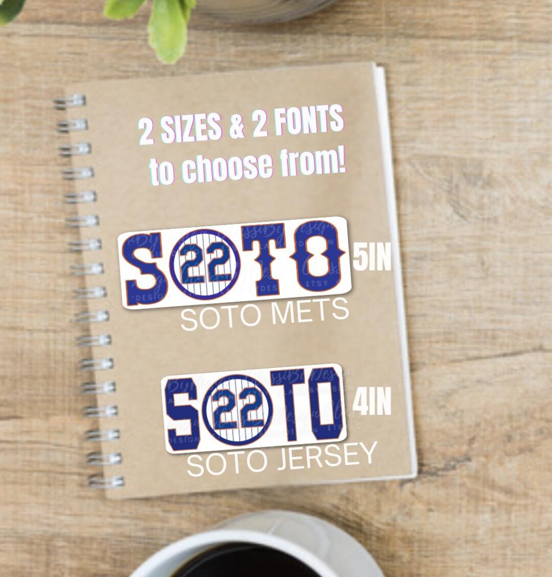 Juan Soto NY Mets #22 Sticker, Soto Mets! Vinyl, Laminated, Water ...