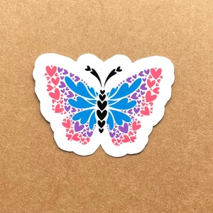 Butterfly Stickers 8 Pack Colorful Laminated Butterfly Large Decals ...
