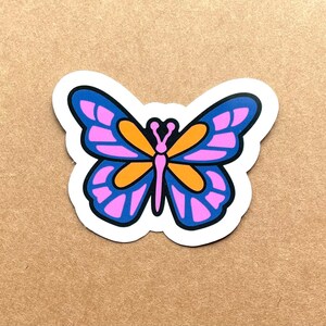 Butterfly Stickers 8 Pack Colorful Laminated Butterfly Large Decals ...