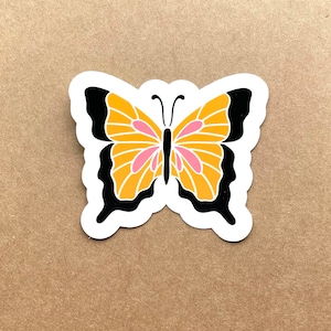 Butterfly Stickers 8 Pack Colorful Laminated Butterfly Large Decals ...