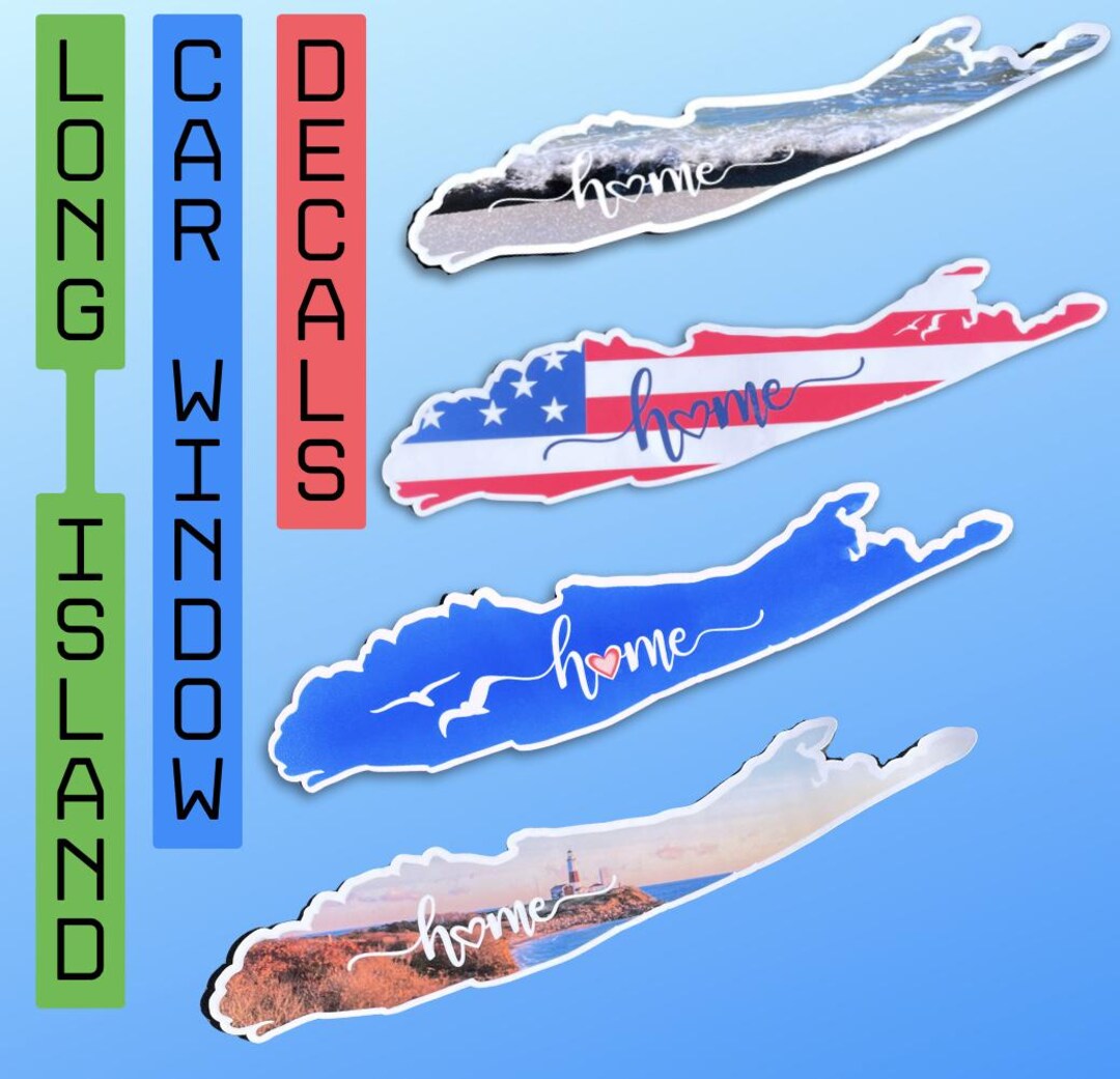 Long Island Stickers Montauk, Beach Waves, Seagulls, Patriotic, Water ...