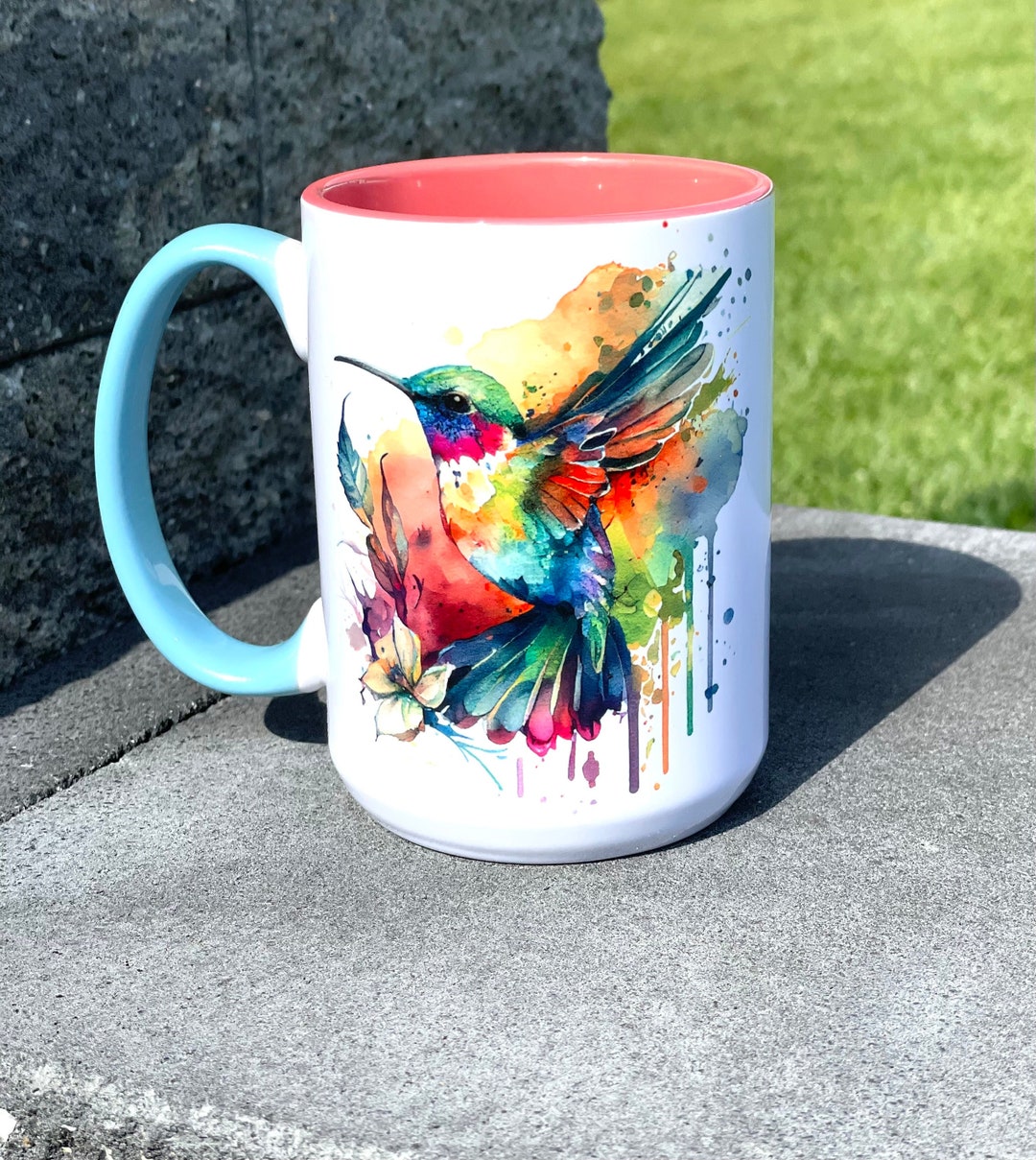 Hummingbird Coffee Mugs|tie Dye Hummingbird Coffee Mug|ceramic 15oz ...