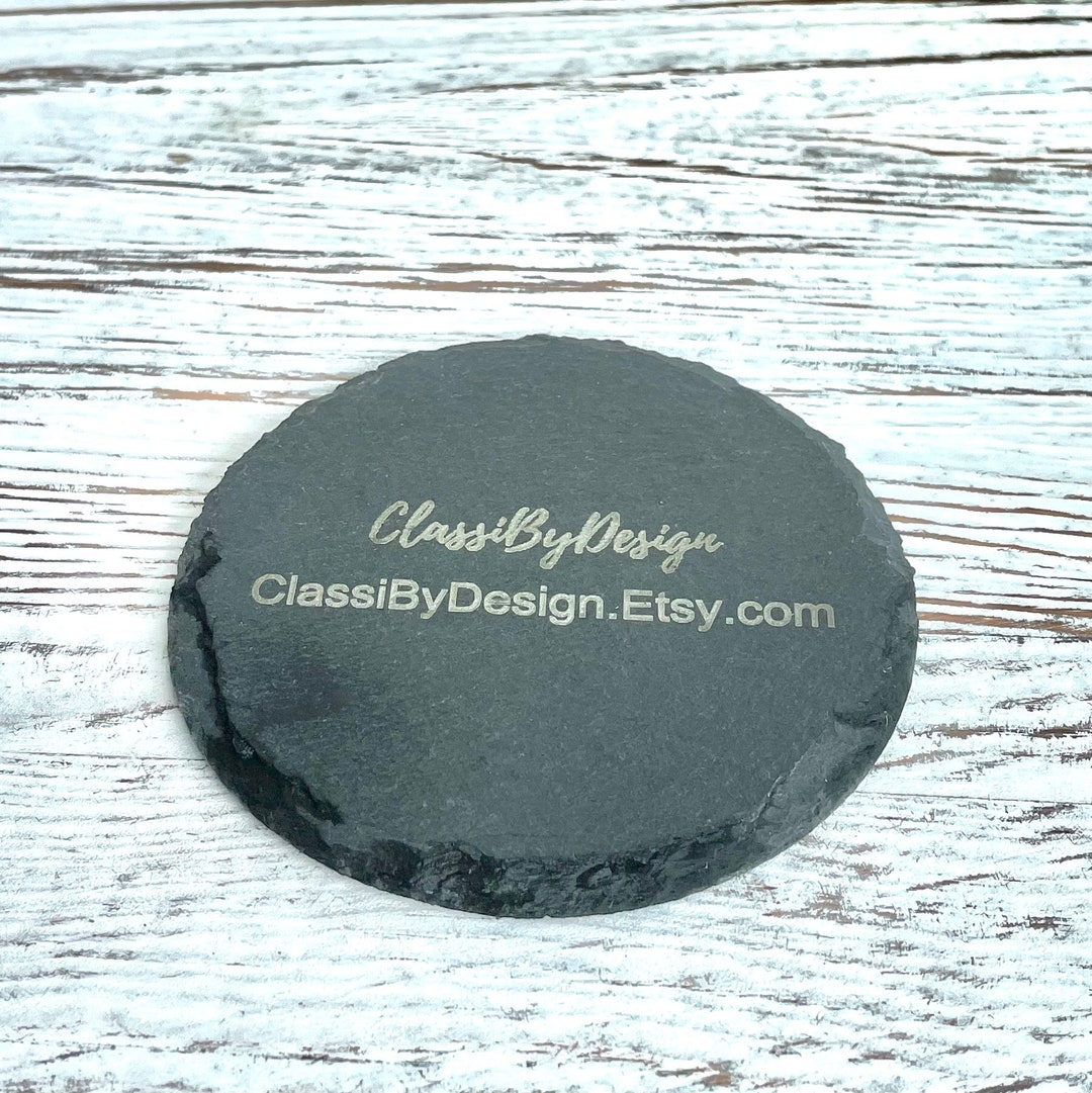 Custom Slate Coaster|4 Inch Round Slate Coaster Perfect for Home or ...