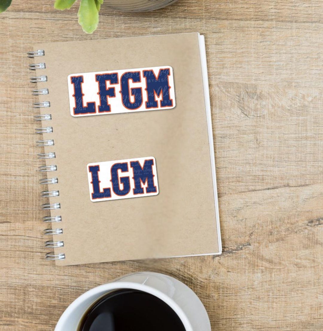 BOGO LGM LFGM Let's Go Mets New York Mets Sticker, Mets Fan, Vinyl ...
