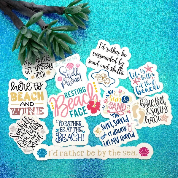 Beachy Stickers - Etsy