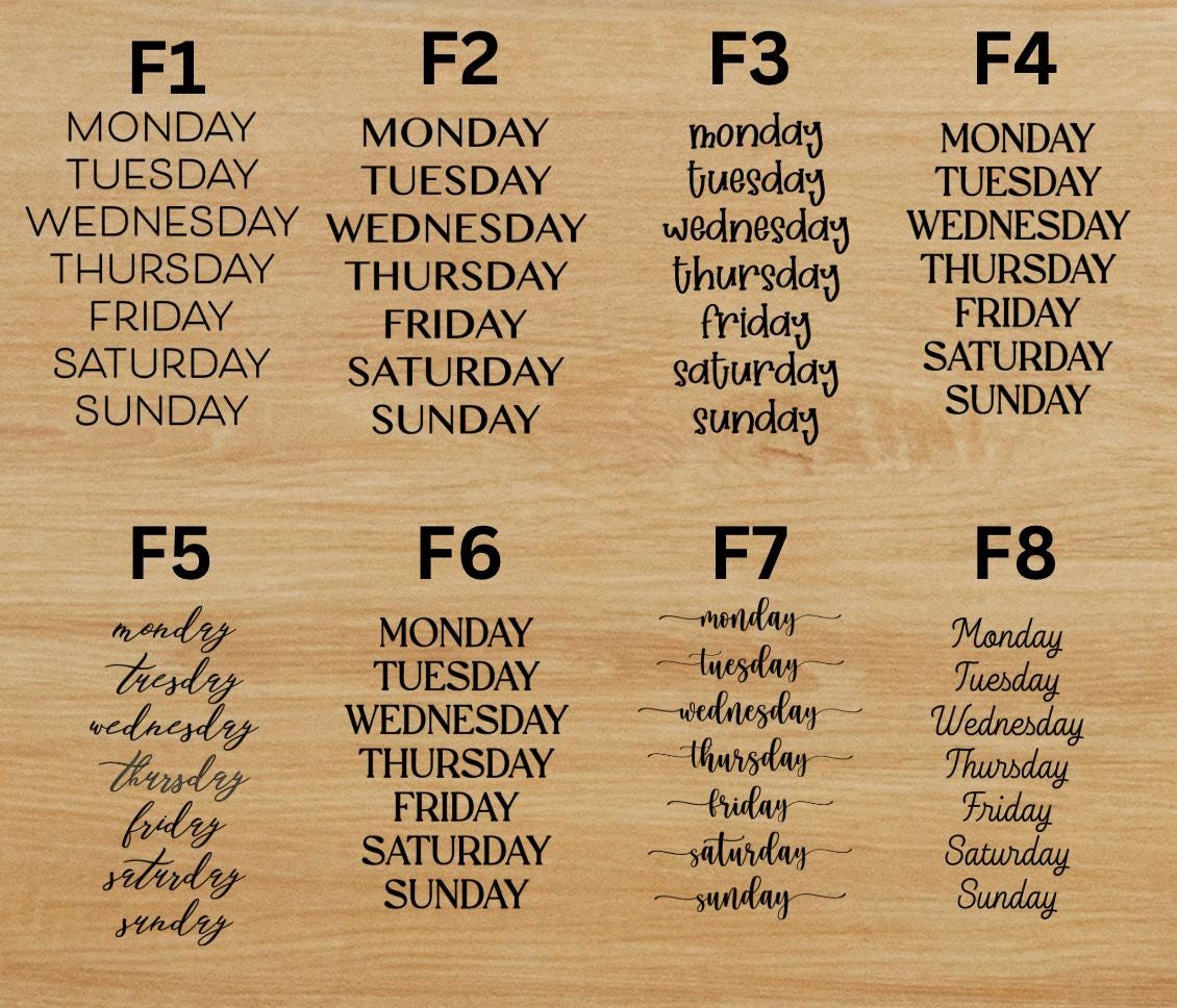 Days of the Week Hanger, Adult Closet Organizer, Natural or White Lotus ...