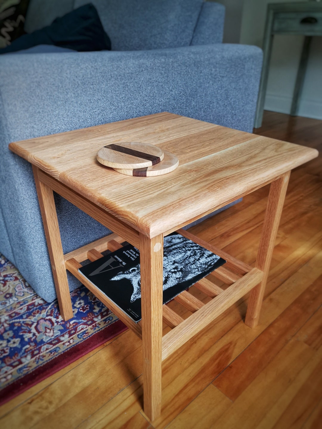 Red Oak Side Table - Bed Table - Low Table - Nightstand, End Table Side Table,coffee Table,sofa ...