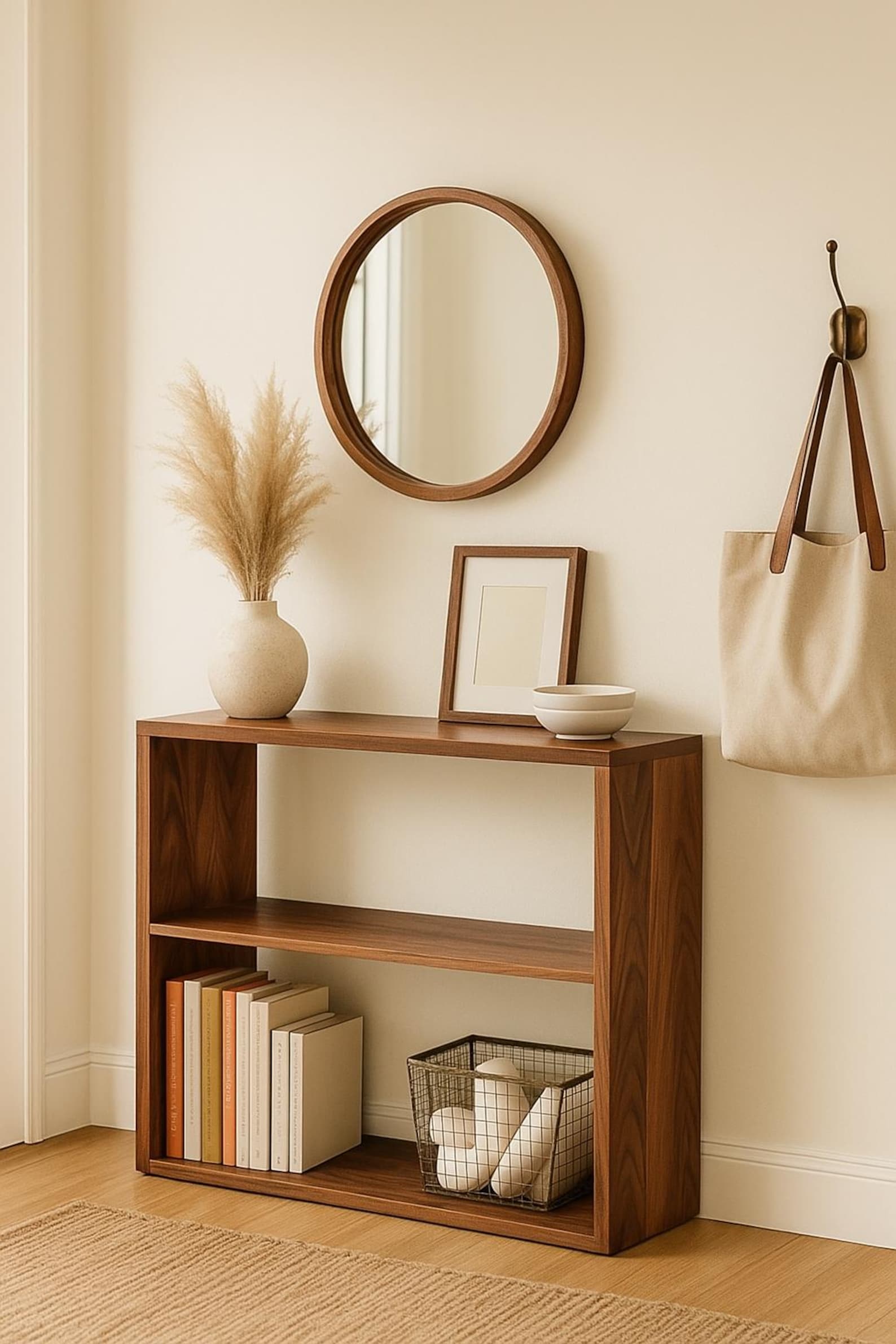 The Linea – Solid Black Walnut Bookshelf | Handmade Mid-century Modern ...