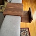 Black Walnut-couch Arm Rest Table With Magazine Stand - Wood Armrest ...