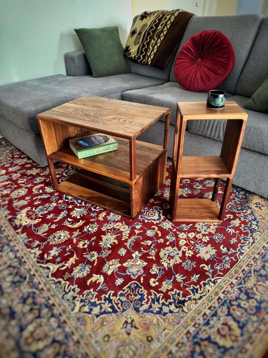 Artisan Black Walnut Side Table – Mid-century Modern End Table ...