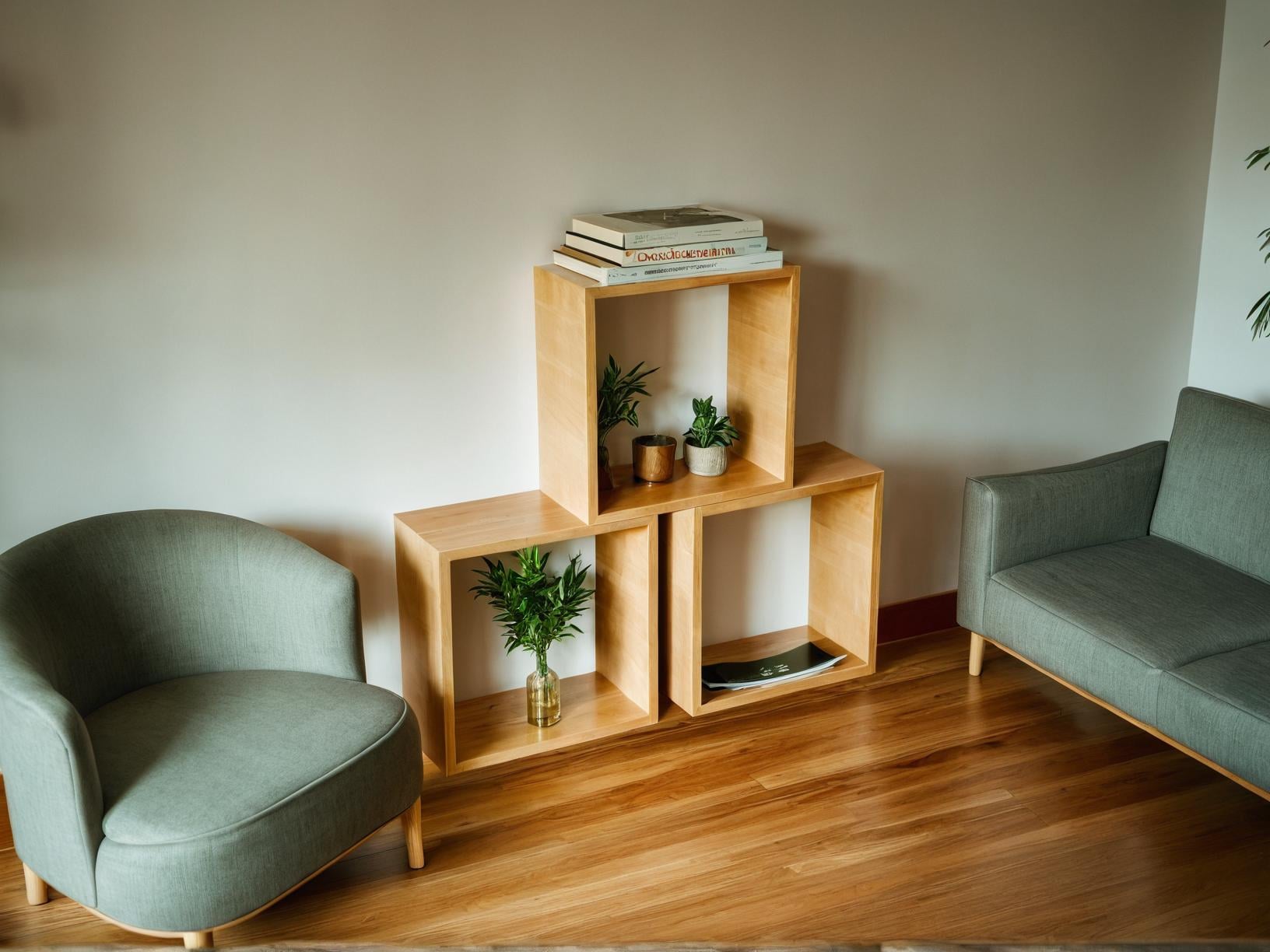 Stackable Maple Wood Shelves – Modular Wall or Floor Storage, Handmade ...