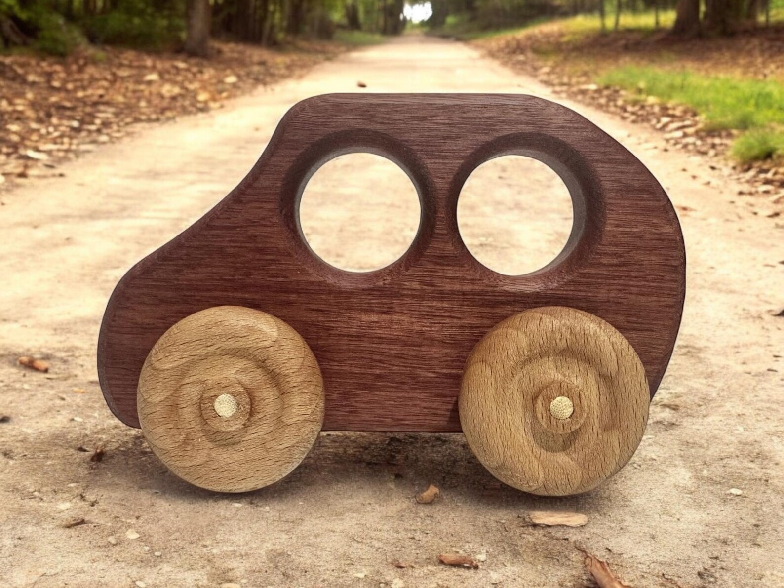 Green Pea Toyz "wombat Wagon" - Wooden Car (handmade Pretend Play Motor ...