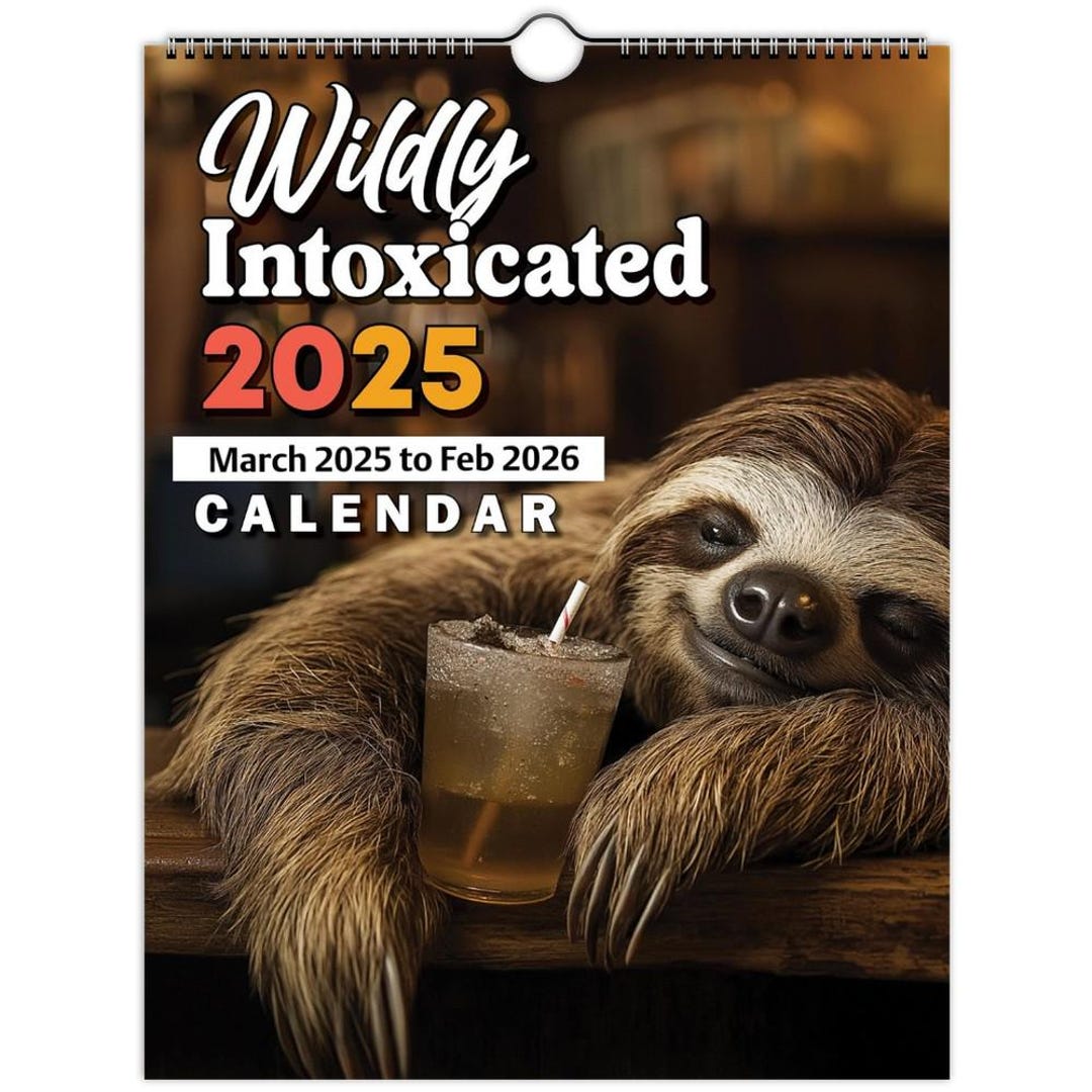 Funny Calendar 2025 | Drunk Animals | White Elephant Gifts for Adults ...