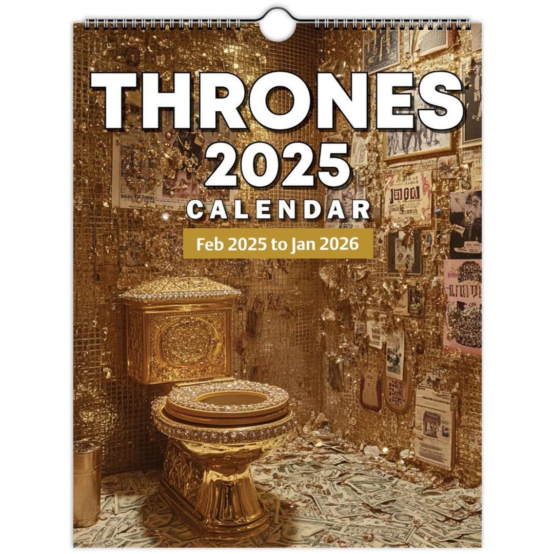 Funny Calendar 2025 Toilets White Elephant Gifts for Adults Weird ...