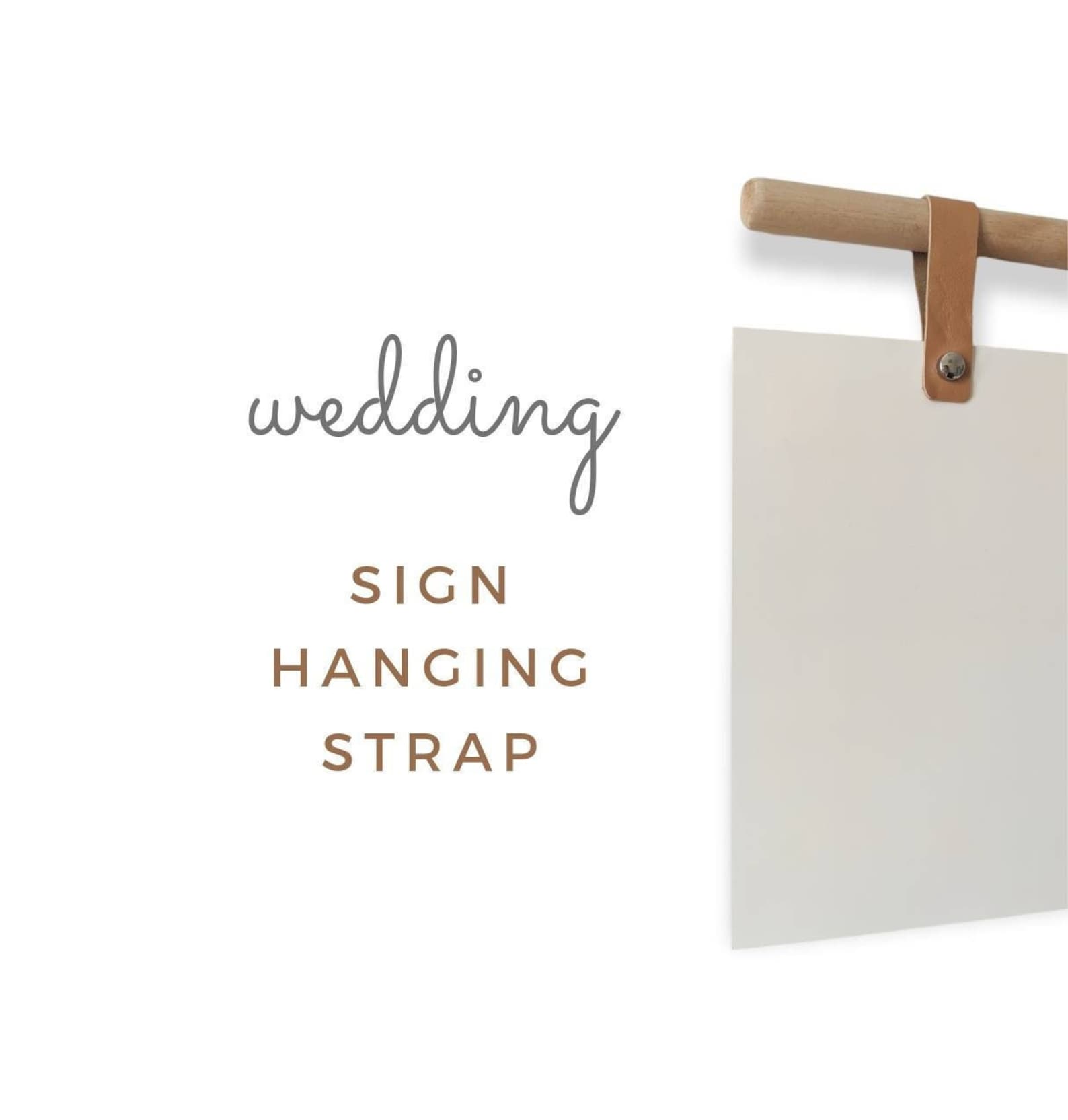 Leather Sign Hanging Straps, Wedding Sign Stand, Seating Chart Frame ...