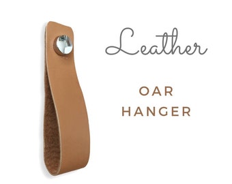 Leather Vertical Paddle Display Hanger, Canoe Row Hook, Wall Hanging ...