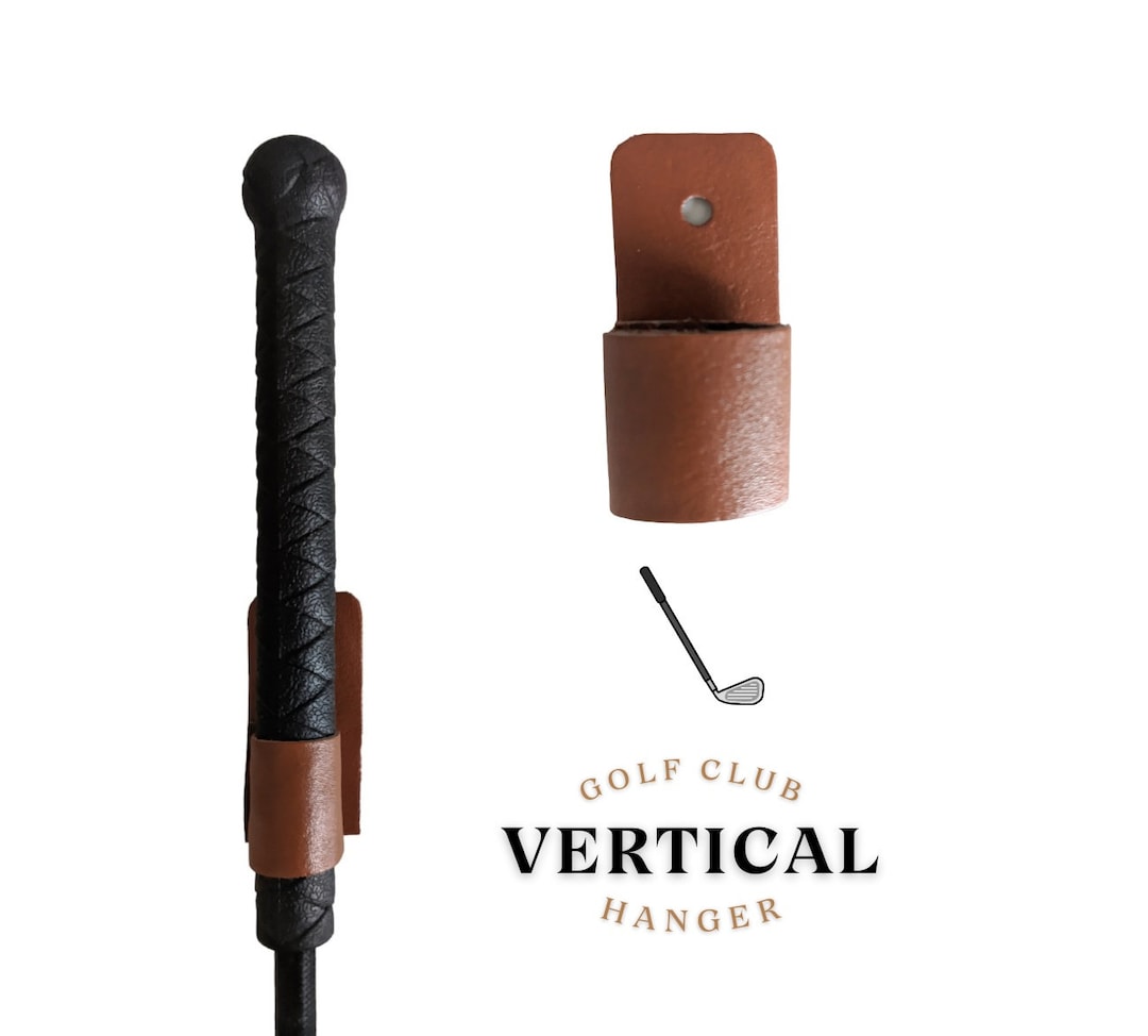 Leather Vertical Golf Club Wall Hanger Bracket, Golf Club Holder, Golf ...