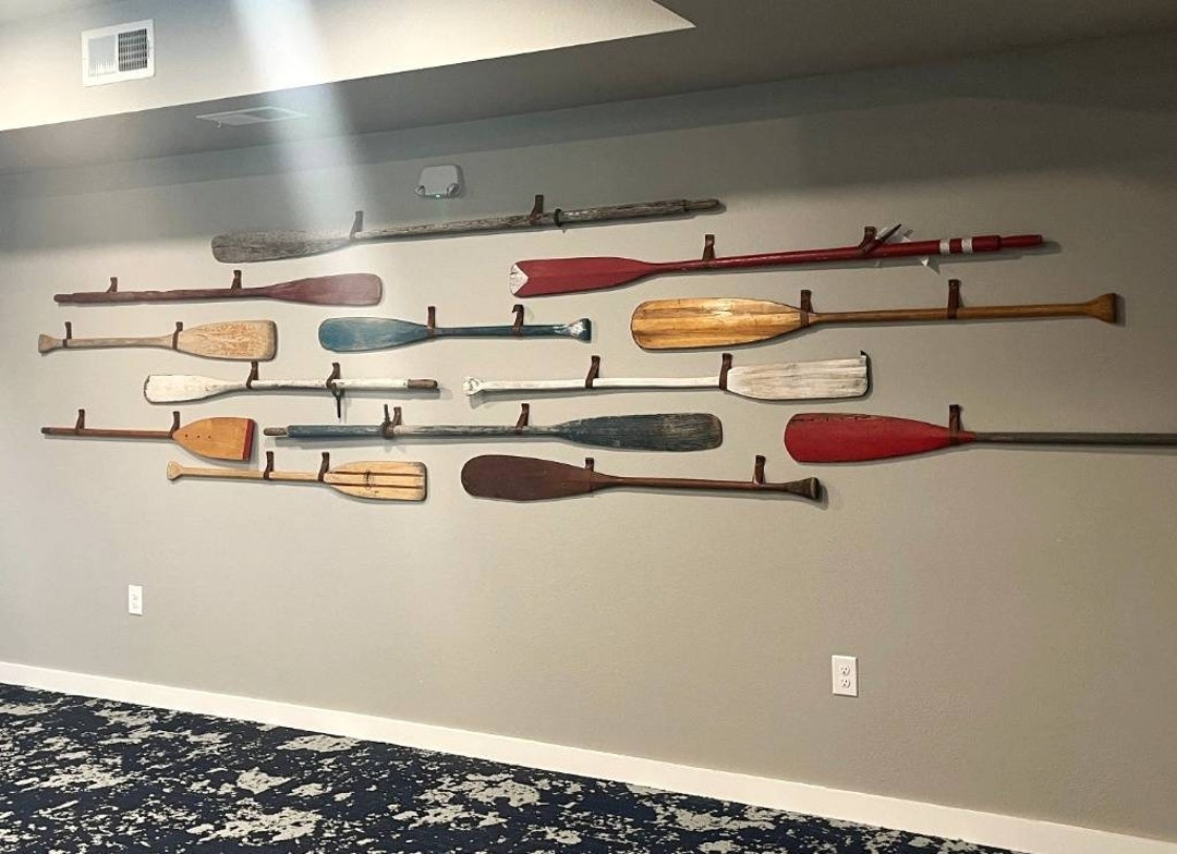 Leather Oar Hanger,paddle Display Hanger, Canoe Row Hook, Wall Hanging ...