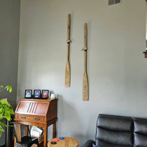 Leather Vertical Paddle Display Hanger, Canoe Row Hook, Wall Hanging ...