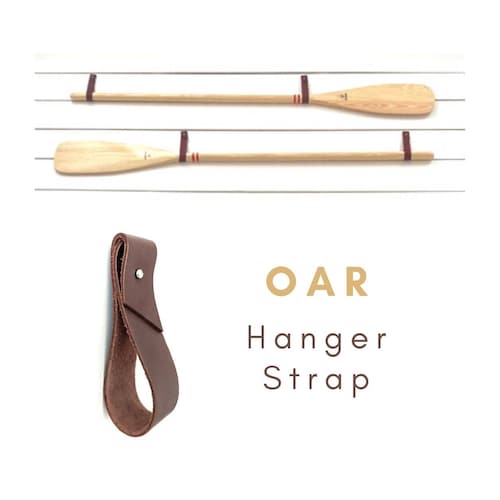 Leather Hanging Oar Wall Decor Horizontal Boat Paddle Display - Etsy