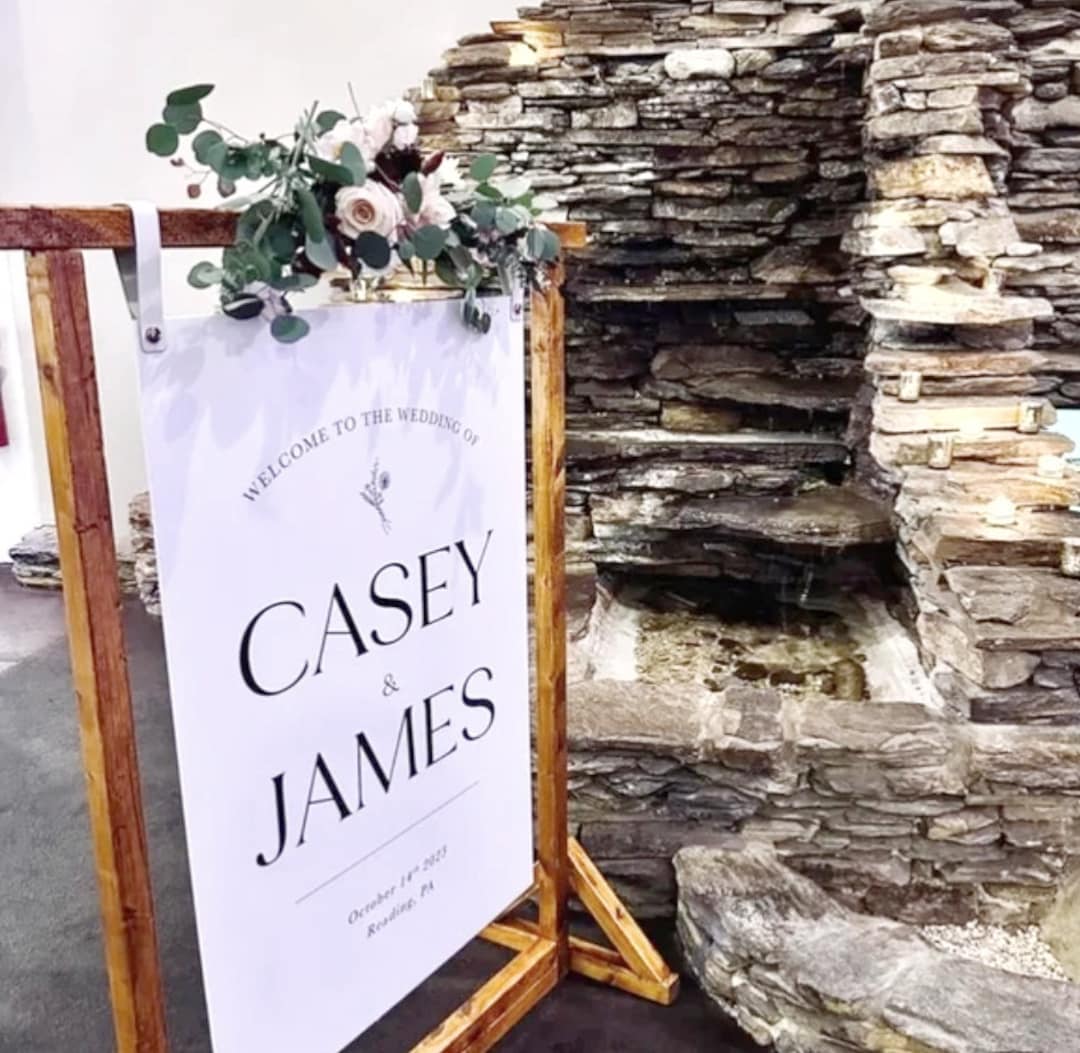 Leather Sign Hanging Straps, Wedding Sign Stand, Seating Chart Frame ...