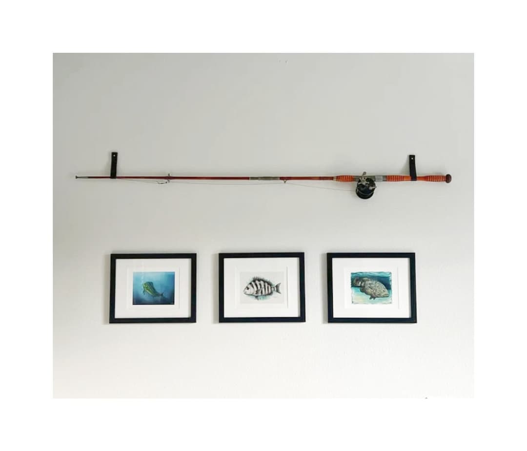 Leather Fly Fishing Rod Holder, Pole Rack, Pole Organizer, Fishing ...