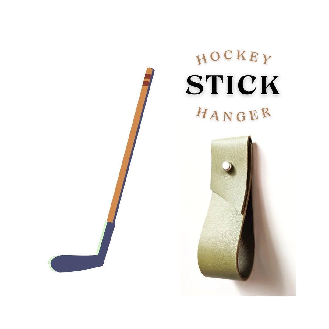 Leather Hockey Stick Wall Hanger, Hockey Stick Holder, Rack, Stand ...