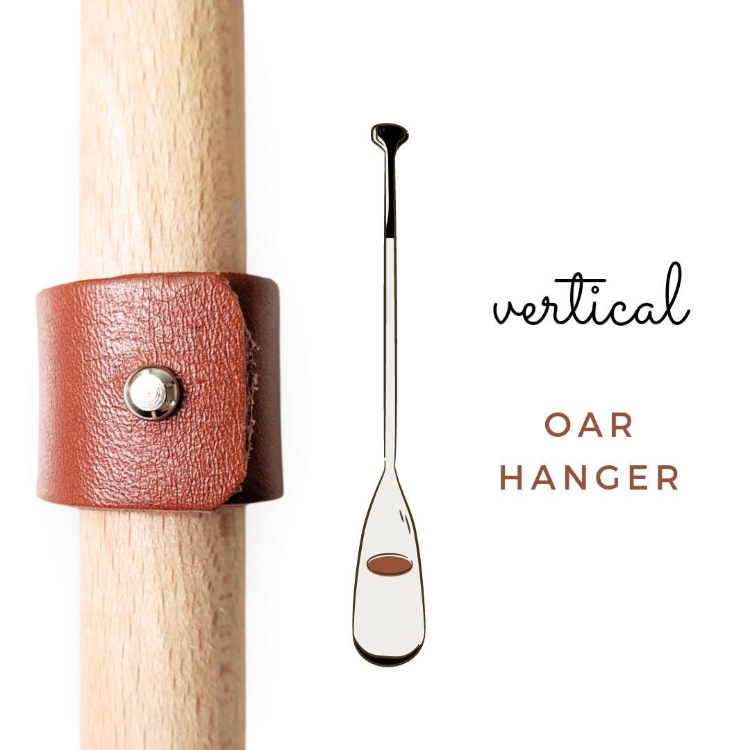 Leather Vertical Paddle Display Hanger, Canoe Oar Storage, Stand,row ...