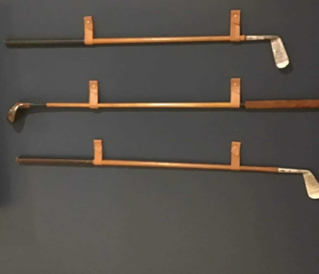 Leather Golf Club Wall Hanger, Golf Club Holder, Golf Club Rack, Stand ...