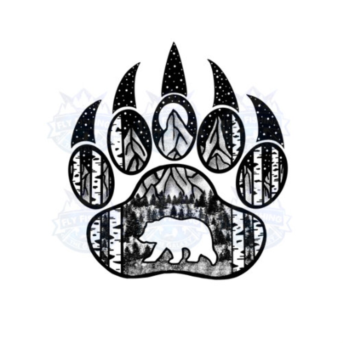 Bear Claw Sticker PNG - Etsy