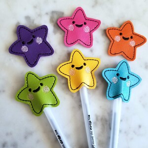 Happy Stars Pencil Toppers, Pen Toppers, Office Pens, School Pens ...