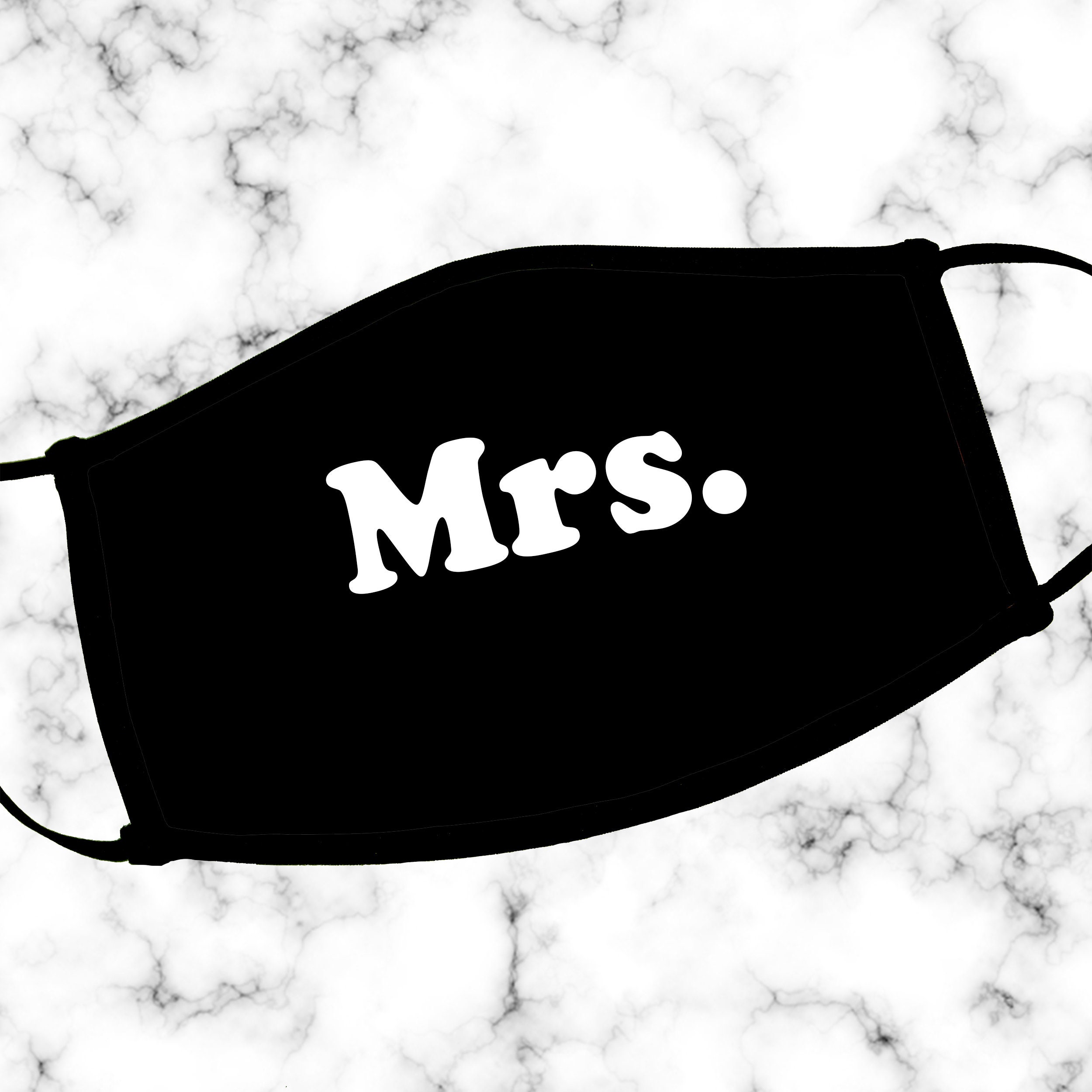 Mrs and Mrs Mask Bride and Groom Face Mask Wedding Party | Etsy