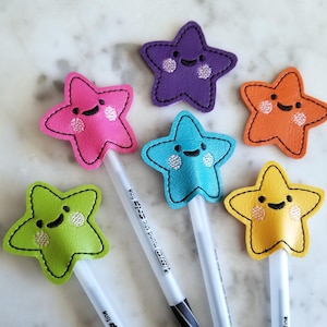 Happy Stars Pencil Toppers, Pen Toppers, Office Pens, School Pens ...