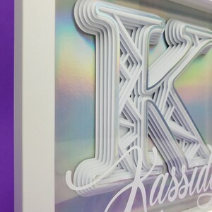 Custom 3D Layered Mandala Letter Shadow Box, Personalize Gift Shadow ...