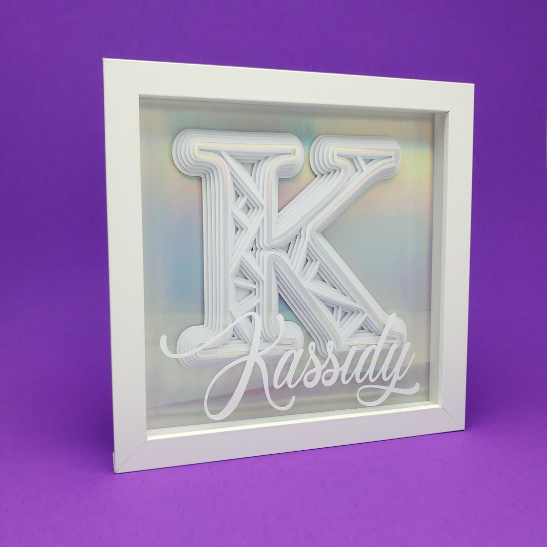 Custom 3D Layered Mandala Letter Shadow Box, Personalize Gift Shadow ...