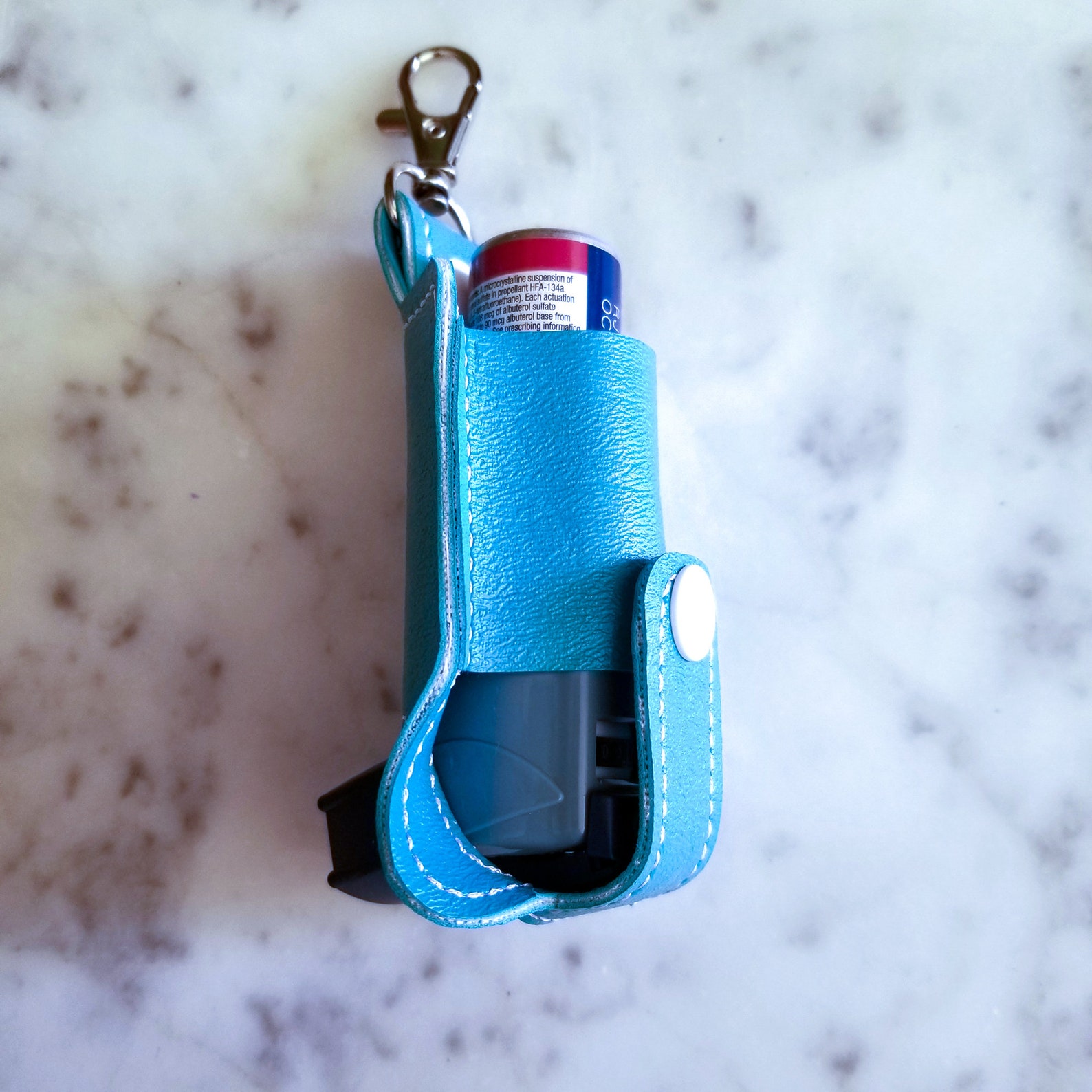 Solid Color White Stitching Inhaler Holder Inhaler Case Etsy UK