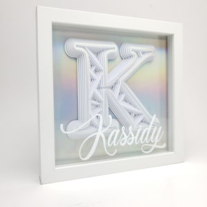 Custom 3D Layered Mandala Letter Shadow Box, Personalize Gift Shadow ...