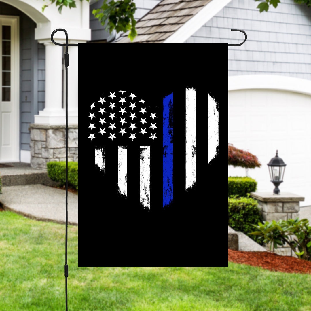 Thin Blue Line Garden Flag, PREMIUM QUALITY FALG - Etsy