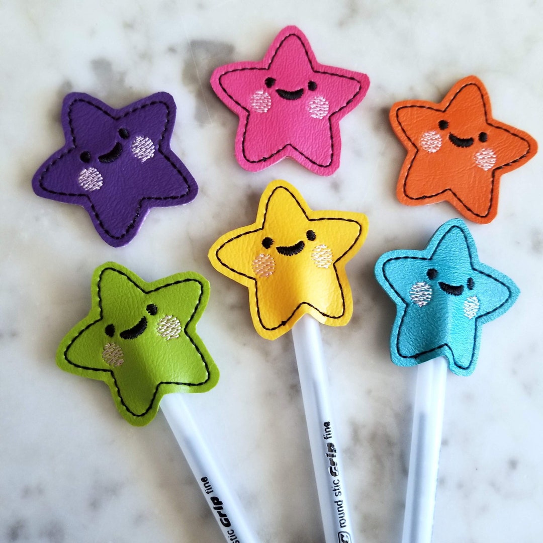 Happy Stars Pencil Toppers, Pen Toppers, Office Pens, School Pens ...