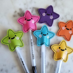 Happy Stars Pencil Toppers, Pen Toppers, Office Pens, School Pens ...